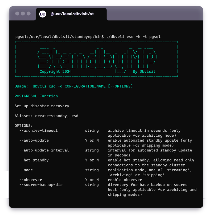 Disaster Recovery for PostgreSQL with StandbyMP